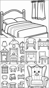 Free Printable Furniture Coloring Pages for Kids - Kids Art & Craft