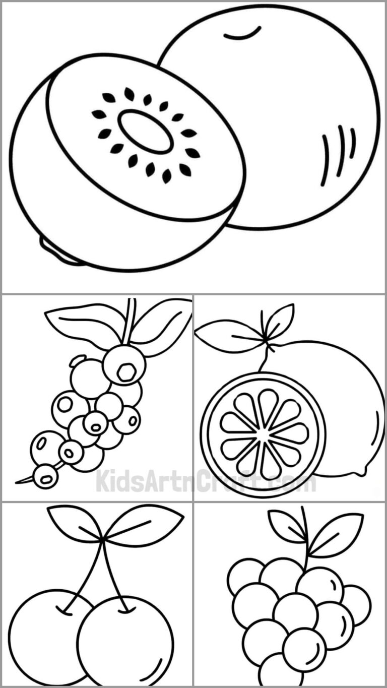Free Printable Fruit Coloring Worksheets for Kids - Kids Art & Craft
