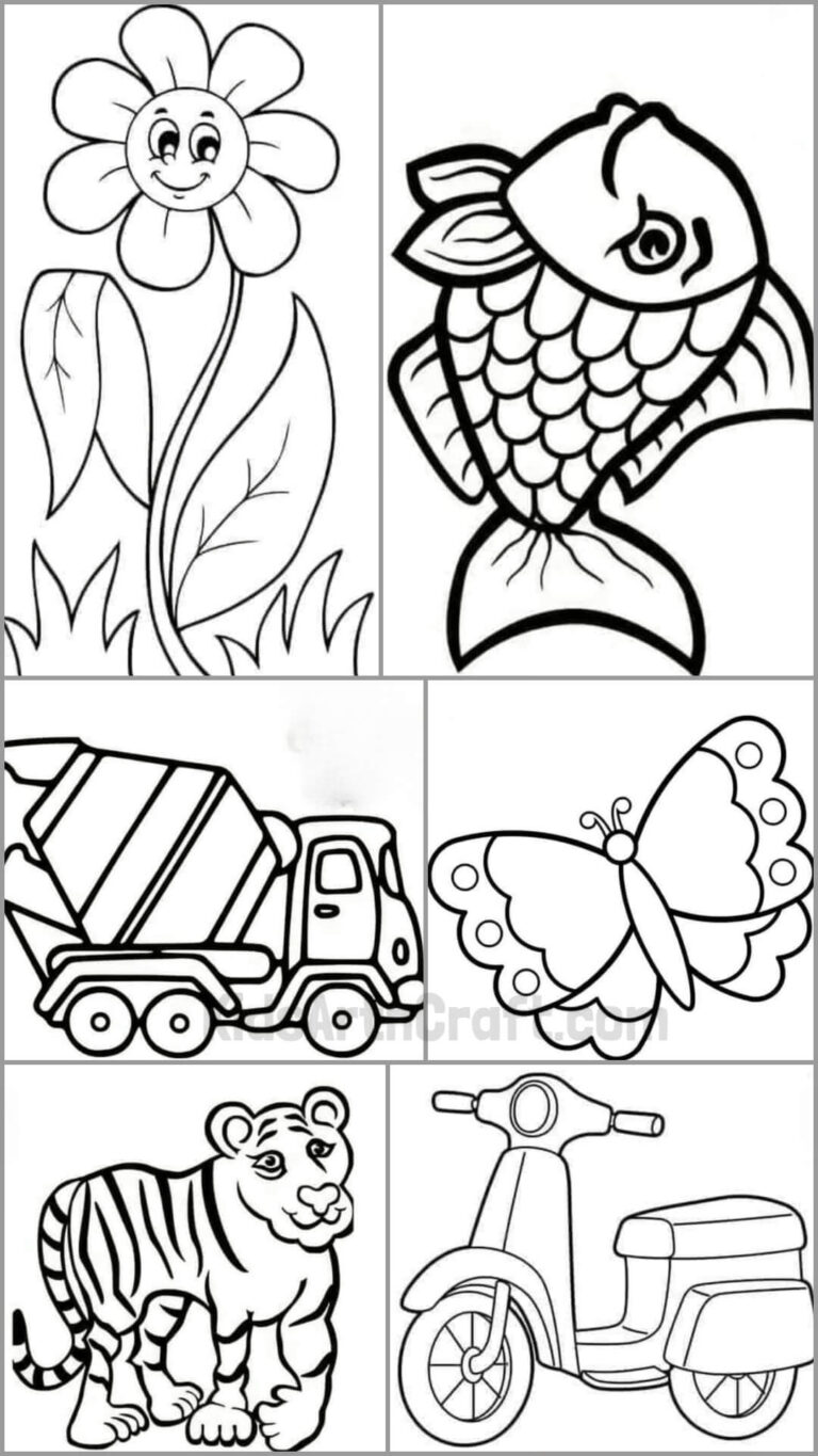 Fun Coloring Page Worksheets for 4-5 Years Old Kids - Kids Art & Craft