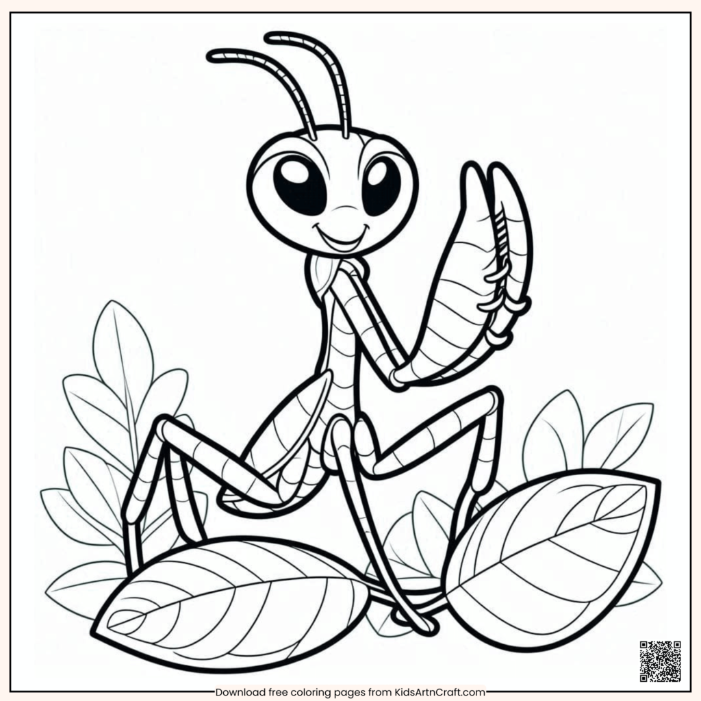 Adorable Insects Coloring Printable for Young Learners - Kids Art & Craft