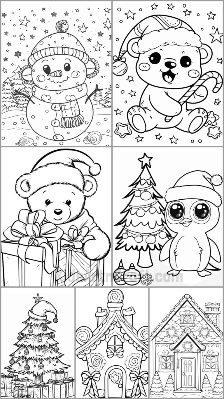 Holiday-Themed Christmas Coloring Pages for Kids - Kids Art & Craft