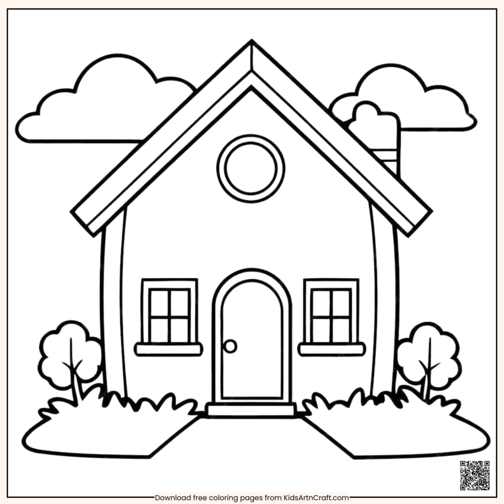 Adorable House Designs Coloring Pages for Kids – Printable Activities ...