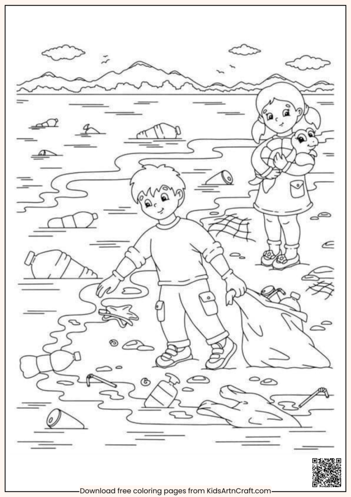 Clean India Rise India Coloring Page For Kids - Kids Art & Craft