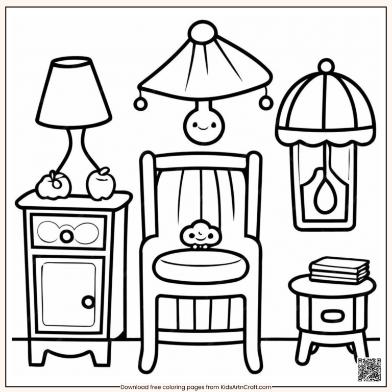 Free Printable Furniture Coloring Pages for Kids - Kids Art & Craft