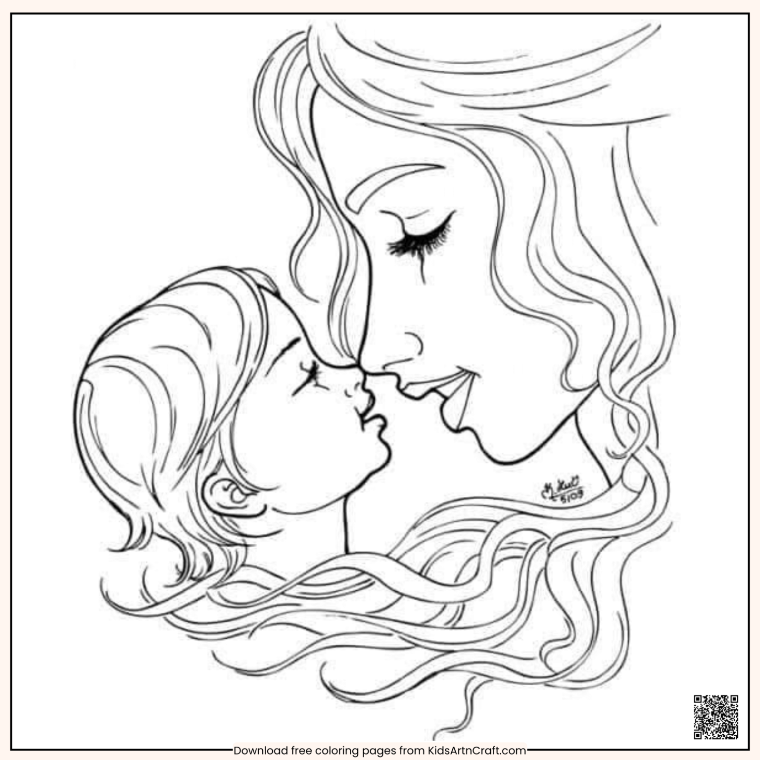Gorgeous Girl Coloring Pages For Kids - Kids Art & Craft