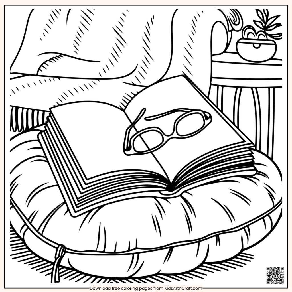 Cozy Winter Vibe Coloring Pages For Kids - Kids Art & Craft