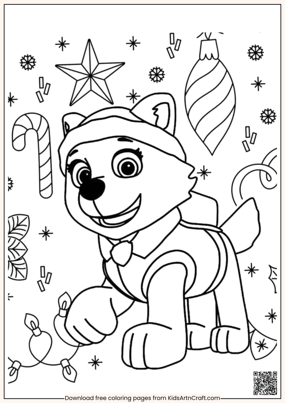 Creative Paw Patrol Christmas Coloring Pages For Kids - Kids Art & Craft