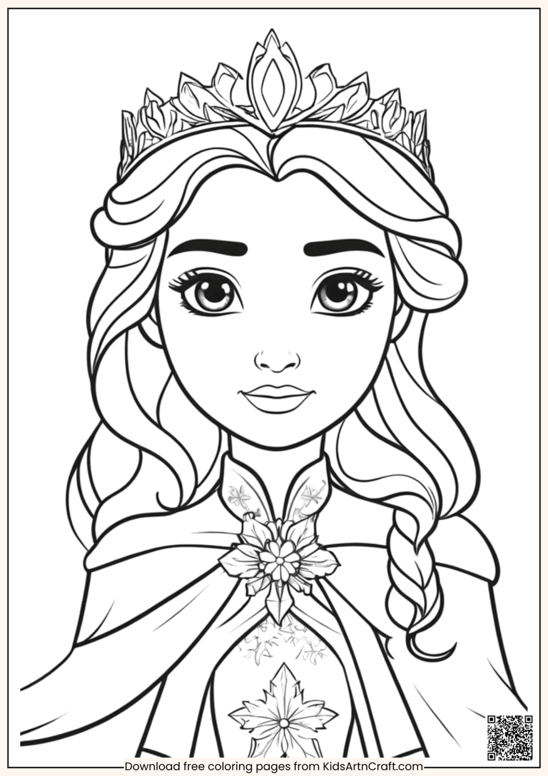 Cute Princesses Coloring Pages For Children - Free Worksheet Printable ...
