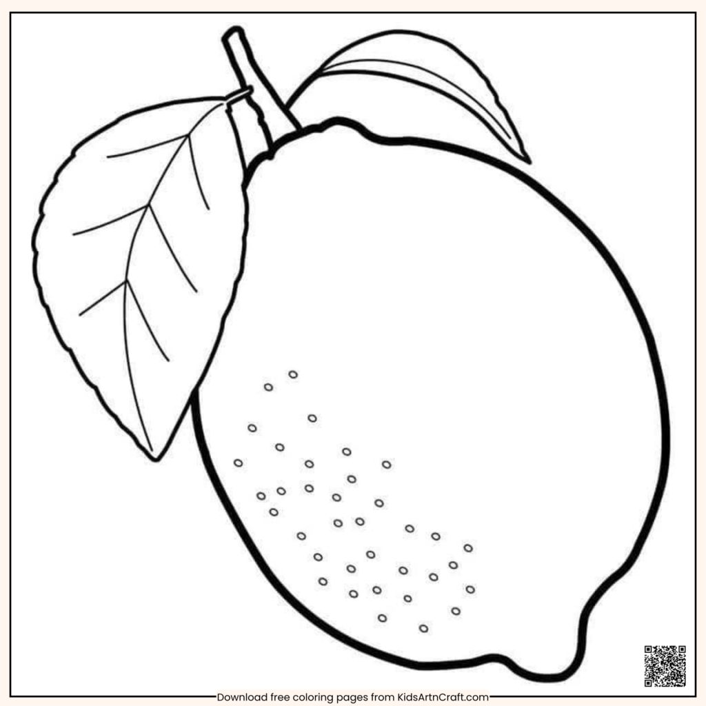 Fruit & Vegetable Coloring Pages For Kids - Kids Art & Craft