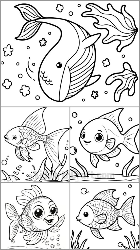 Underwater Adventure: Fish Coloring Sheets for Kids - Kids Art & Craft