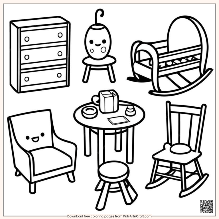 Free Printable Furniture Coloring Pages for Kids - Kids Art & Craft