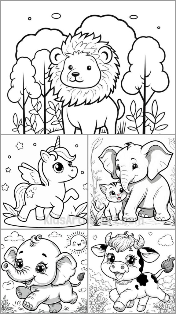 Wild and Wonderful Animal Coloring Pages for Kids - Kids Art & Craft