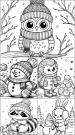 Winter Themed Coloring Pages For Kids - Free Worksheet Printable - Kids ...