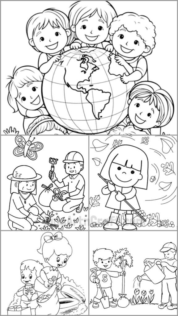 World Environment Day Theme Coloring Pages For Kids - Free Printable ...