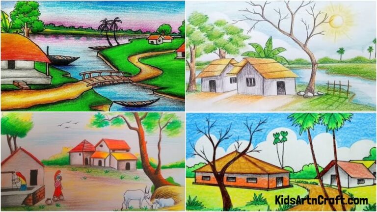 Beautiful Color Pencil Drawing Ideas for All - Kids Art & Craft