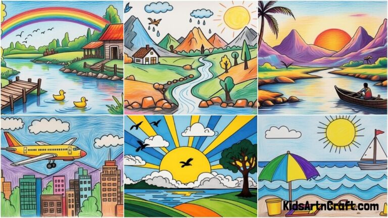 Vibrant and Creative Drawing Ideas for School Kids to Try - Kids Art ...