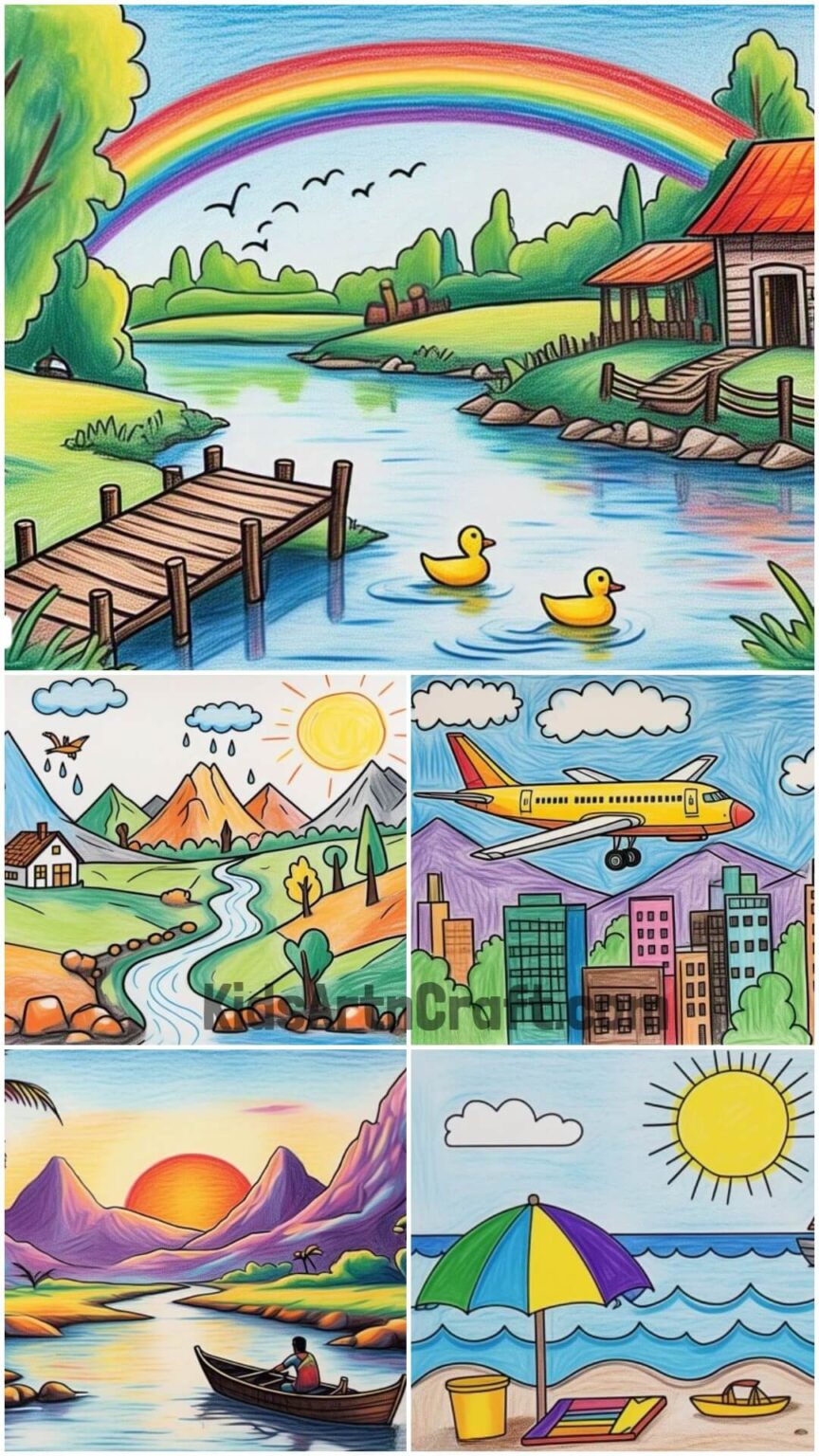 Vibrant and Creative Drawing Ideas for School Kids to Try - Kids Art ...