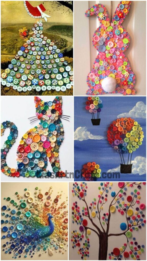 Button Art and Craft Ideas with a Creative Twist - Kids Art & Craft