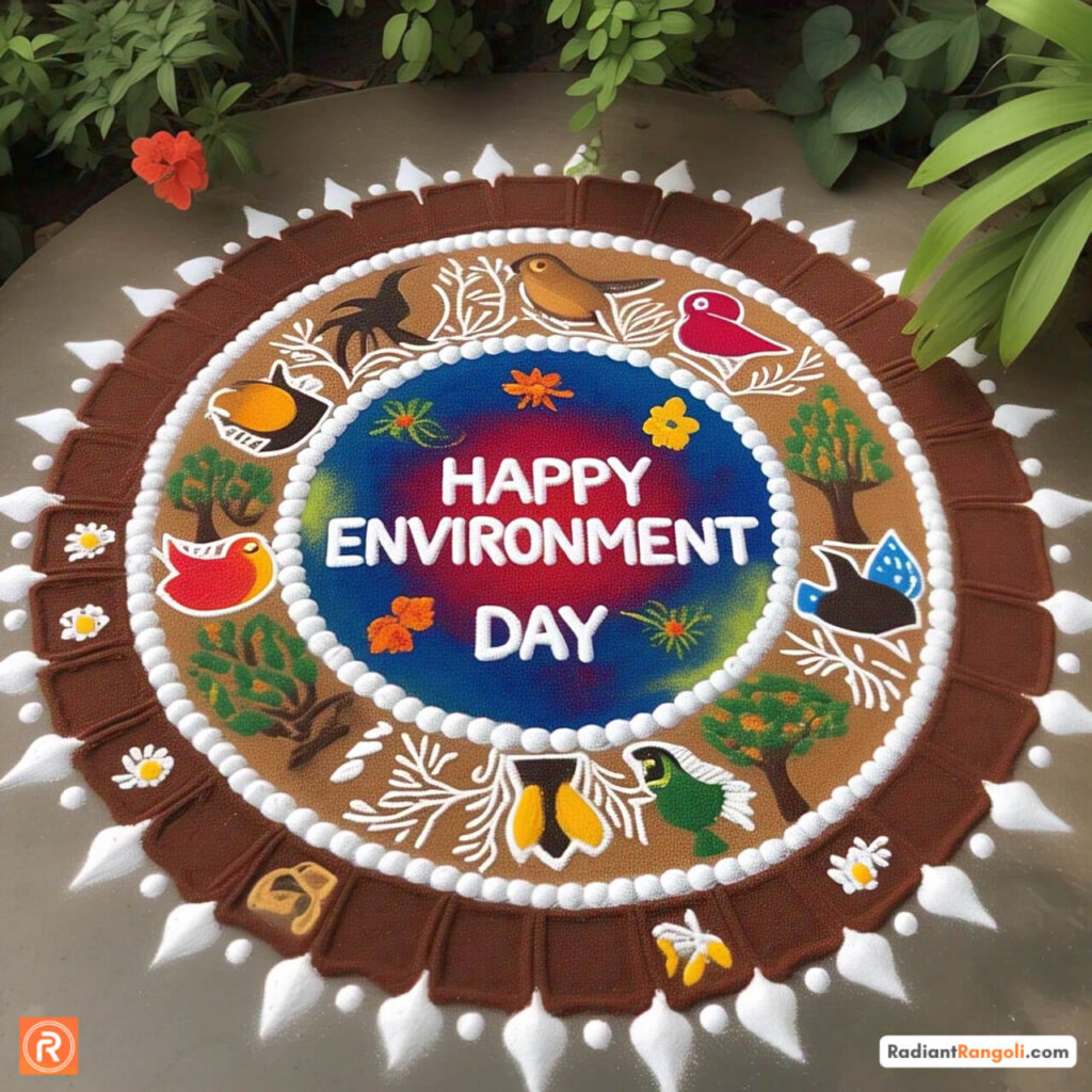 Rangoli Design Ideas for World Environment Day - Kids Art & Craft