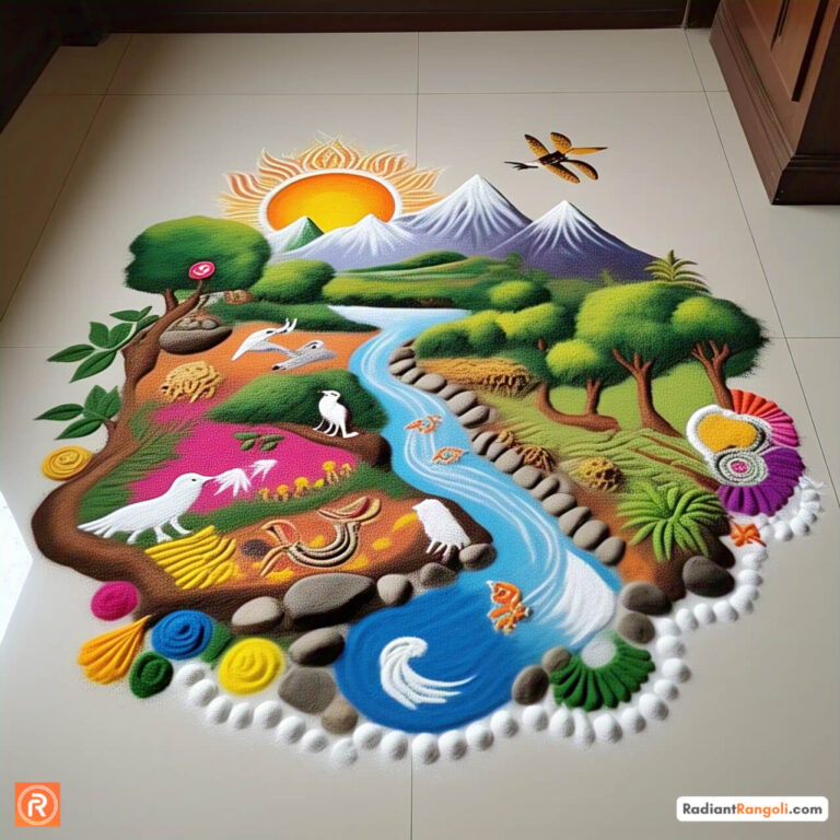 Rangoli Design Ideas for World Environment Day - Kids Art & Craft