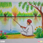 Village Drawing Ideas with Vibrant Colors - Kids Art & Craft