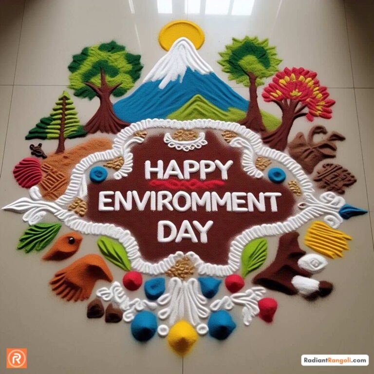 Rangoli Design Ideas for World Environment Day - Kids Art & Craft