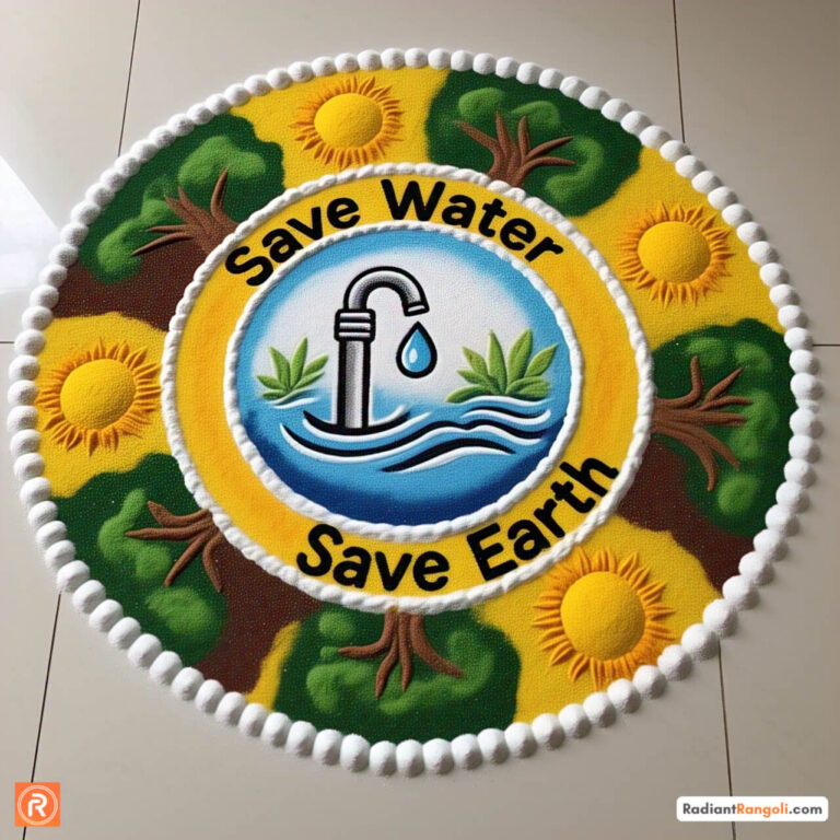 Rangoli Design Ideas for World Environment Day - Kids Art & Craft