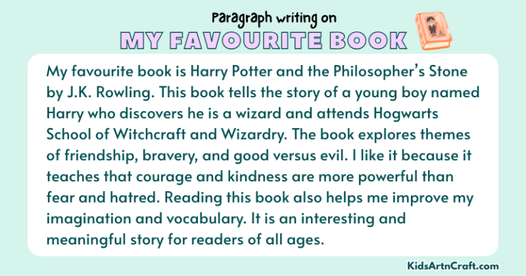 Paragraph On My Favourite Book - Kids Art & Craft