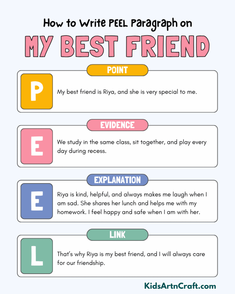 Paragraph on My Best Friend - Kids Art & Craft