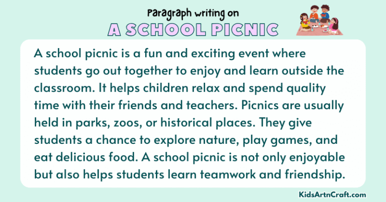 Paragraph on A School Picnic - Kids Art & Craft