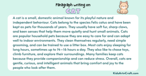 Paragraph On Cat - Kids Art & Craft