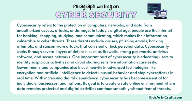 Paragraph on Cyber Security - Kids Art & Craft
