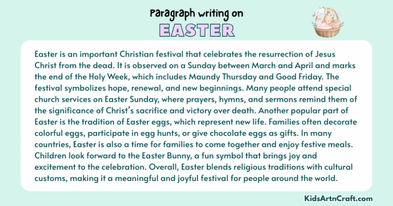 Paragraph on Easter - Kids Art & Craft