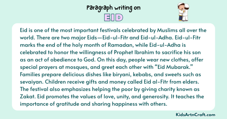 Paragraph on Eid - Kids Art & Craft
