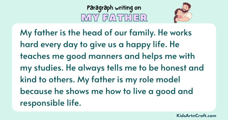 Paragraph on My Father - Kids Art & Craft