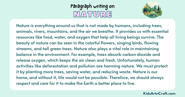 Paragraph on Nature - Kids Art & Craft