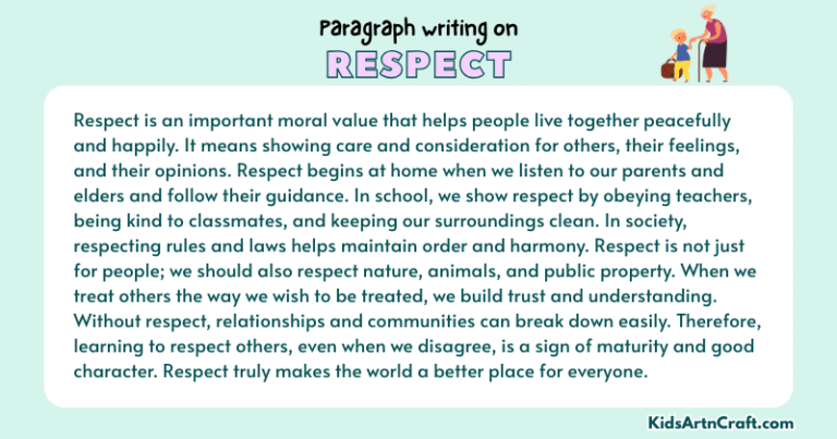 Paragraph on Respect - Kids Art & Craft