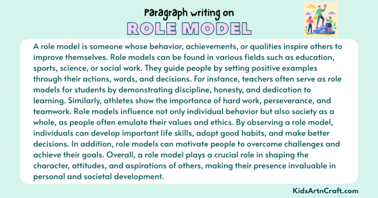 Paragraph on Role Model - Kids Art & Craft