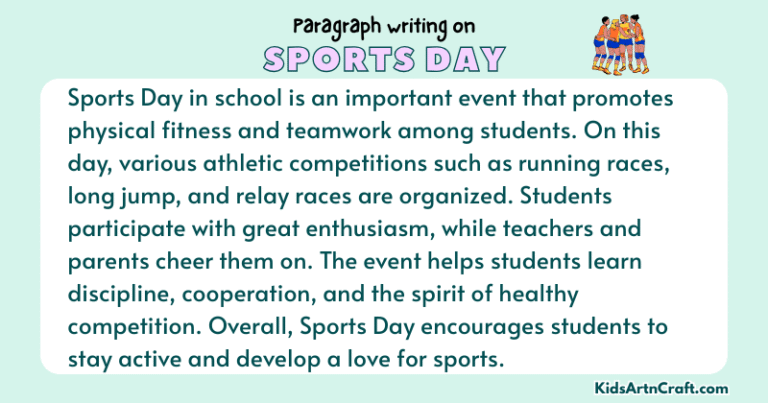 Paragraph on Sports Day - Kids Art & Craft