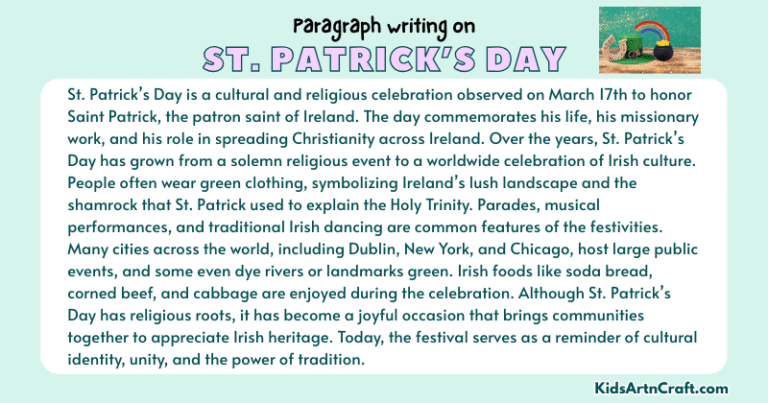 Paragraph on St. Patrick’s Day - Kids Art & Craft