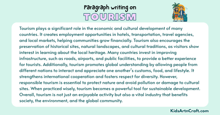 Paragraphs On Tourism - Kids Art & Craft