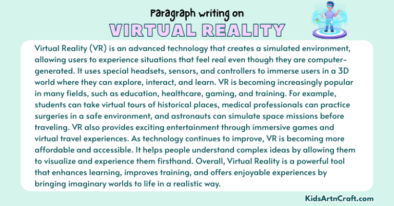 Paragraph on Virtual Reality - Kids Art & Craft