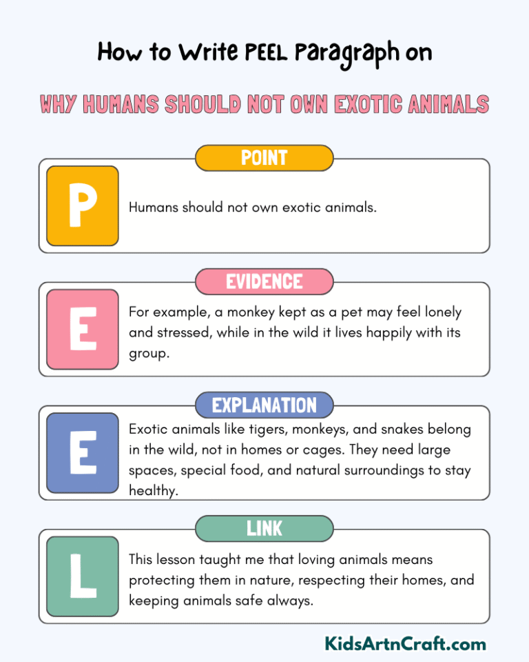 Paragraph on Why Humans Should Not Own Exotic Animals - Kids Art & Craft