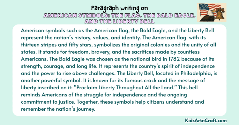 Paragraph on American symbols: the Flag, the Bald Eagle, and the ...