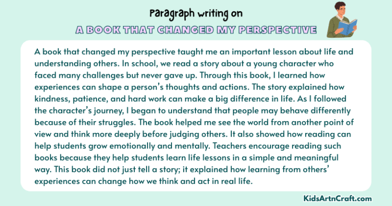Paragraph on A Book That Changed My Perspective - Kids Art & Craft