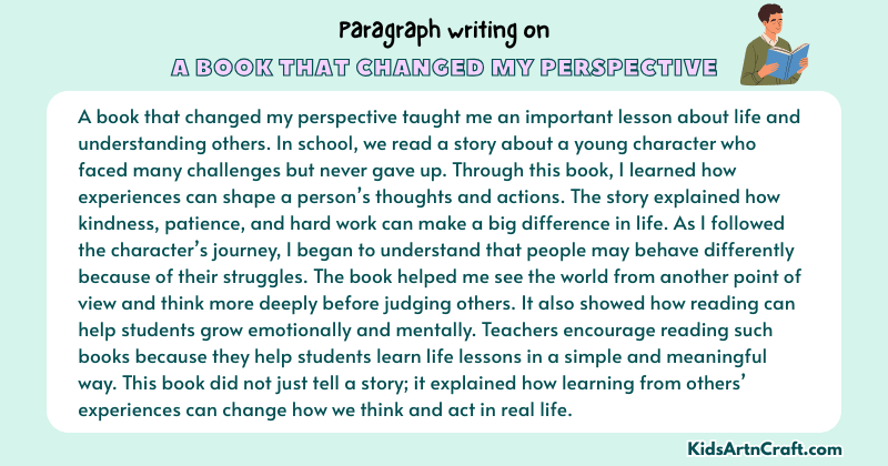 Paragraph on A Book That Changed My Perspective - Kids Art & Craft