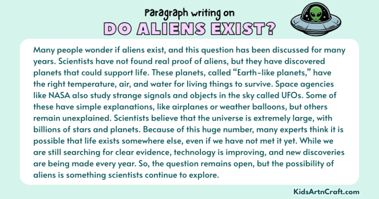 Paragraph on Do Aliens Exist? - Kids Art & Craft