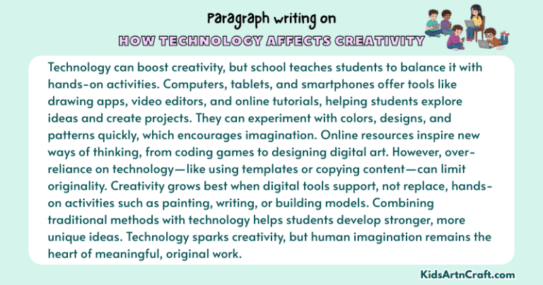 Paragraph on How Technology Affects Creativity - Kids Art & Craft