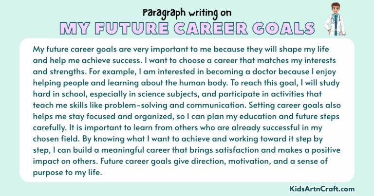 Paragraph on My Future Career Goals - Kids Art & Craft