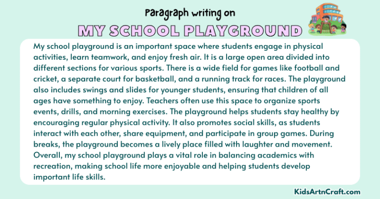 Paragraph on My School Playground - Kids Art & Craft